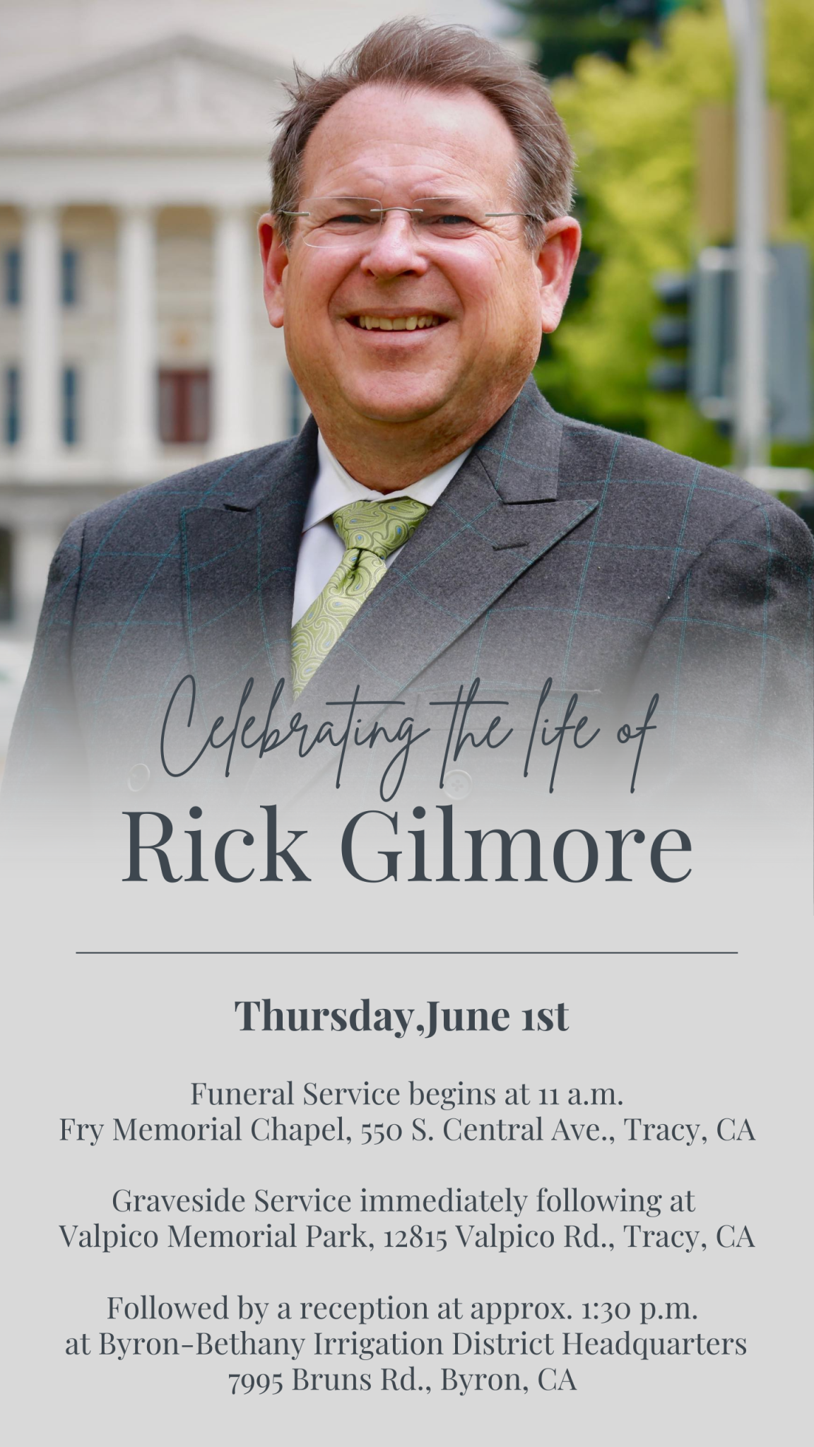 BBID Mourns Loss of Longtime General Manager – Byron-Bethany Irrigation District